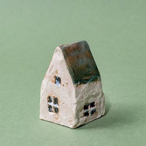 Handmade Ceramic Cottages Houses Set of 3, Miniature Dollhouse Pottery ...
