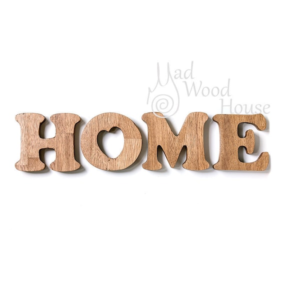 Handmade Letters Word HOME From Oak Gift Decorating Your Home | Etsy