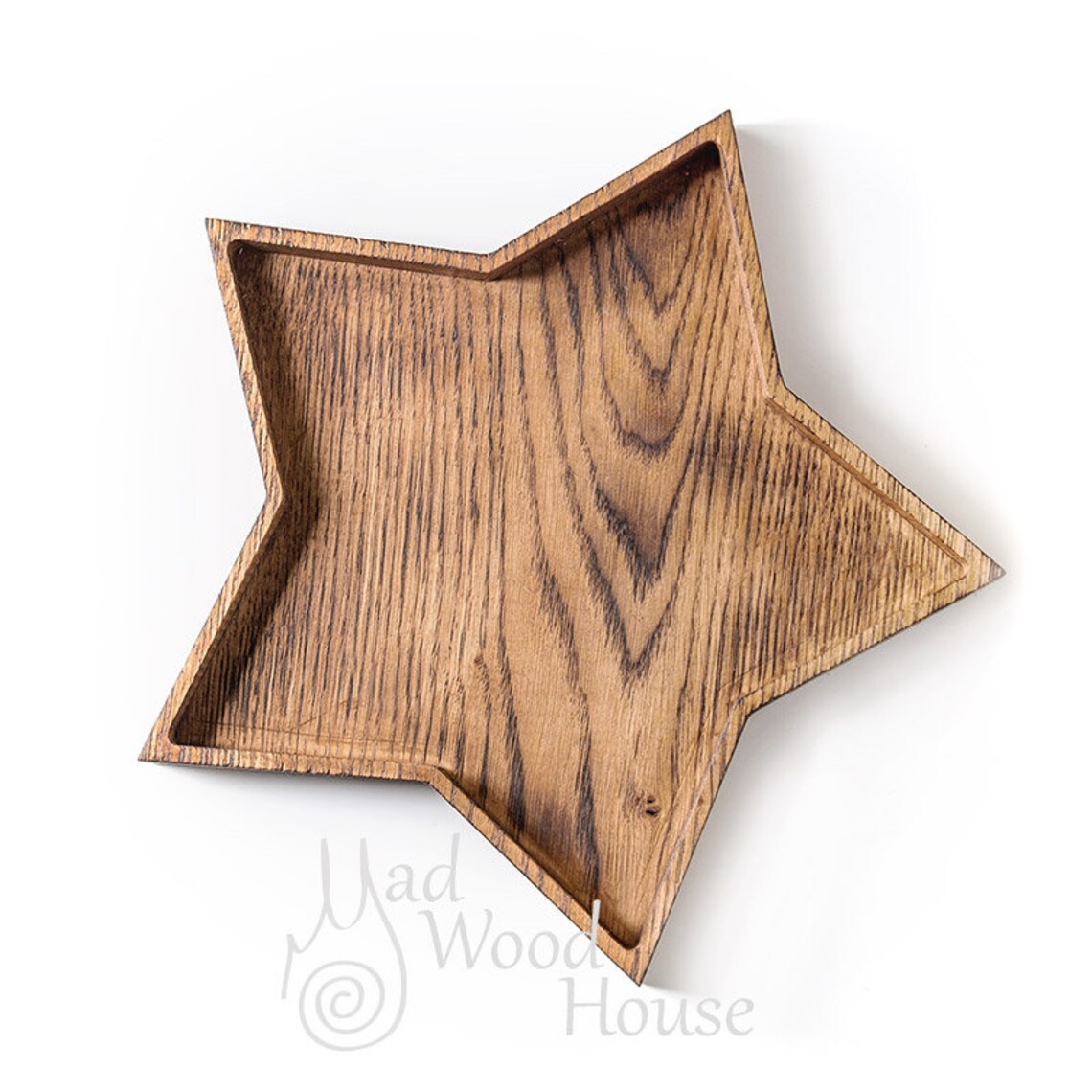 Handmade Christmas Star Shape Plate From Oak is the Best for Serving ...