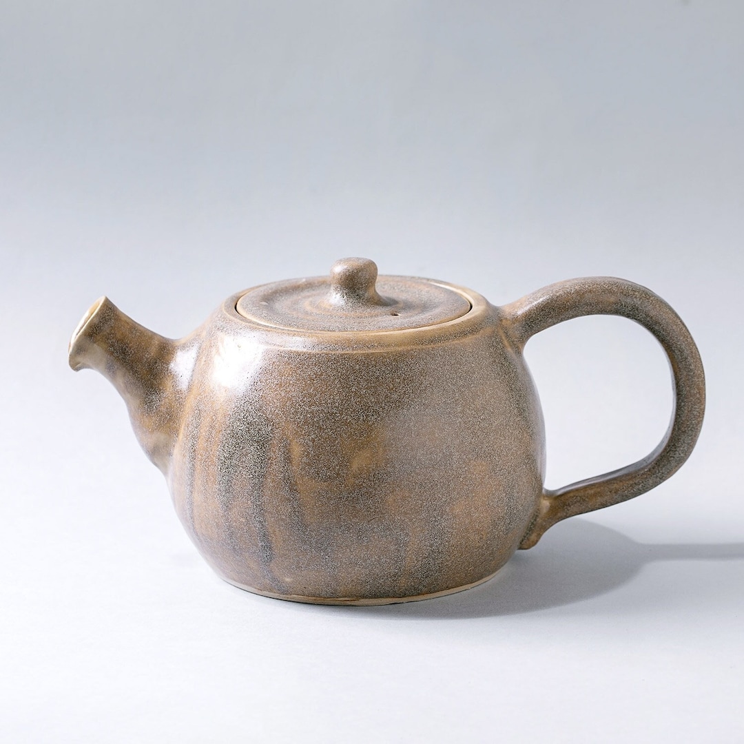 Handmade Ceramic Teapot Tea Ceremony Home Decor Textured Matt Gray ...