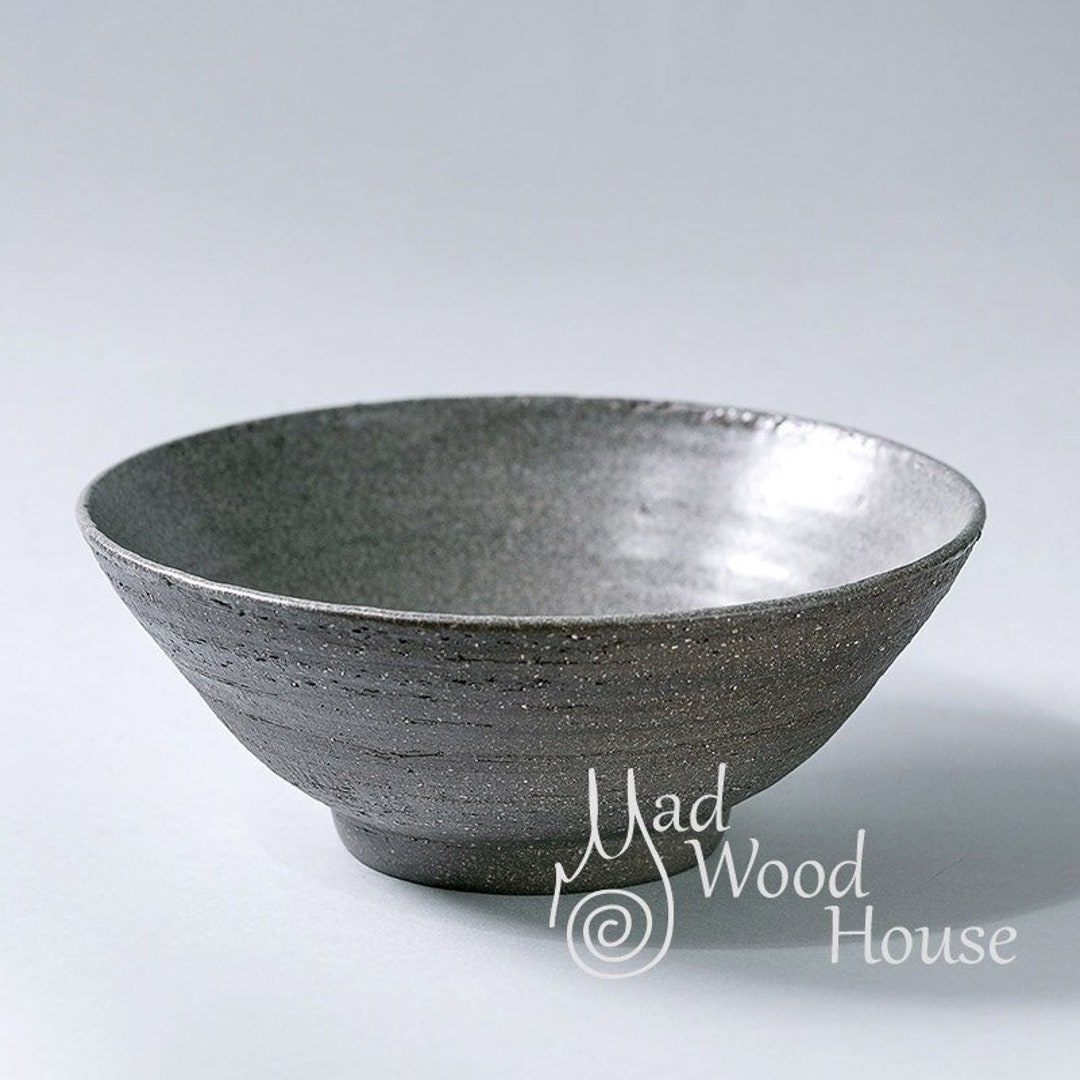 Handmade Rustic Ceramic Bowl Plate Home Decor Textured Gray Glaze - Etsy