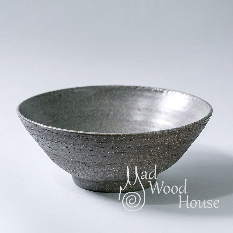 Handmade Rustic Ceramic Bowl Plate Home Decor Textured Gray Glaze - Etsy