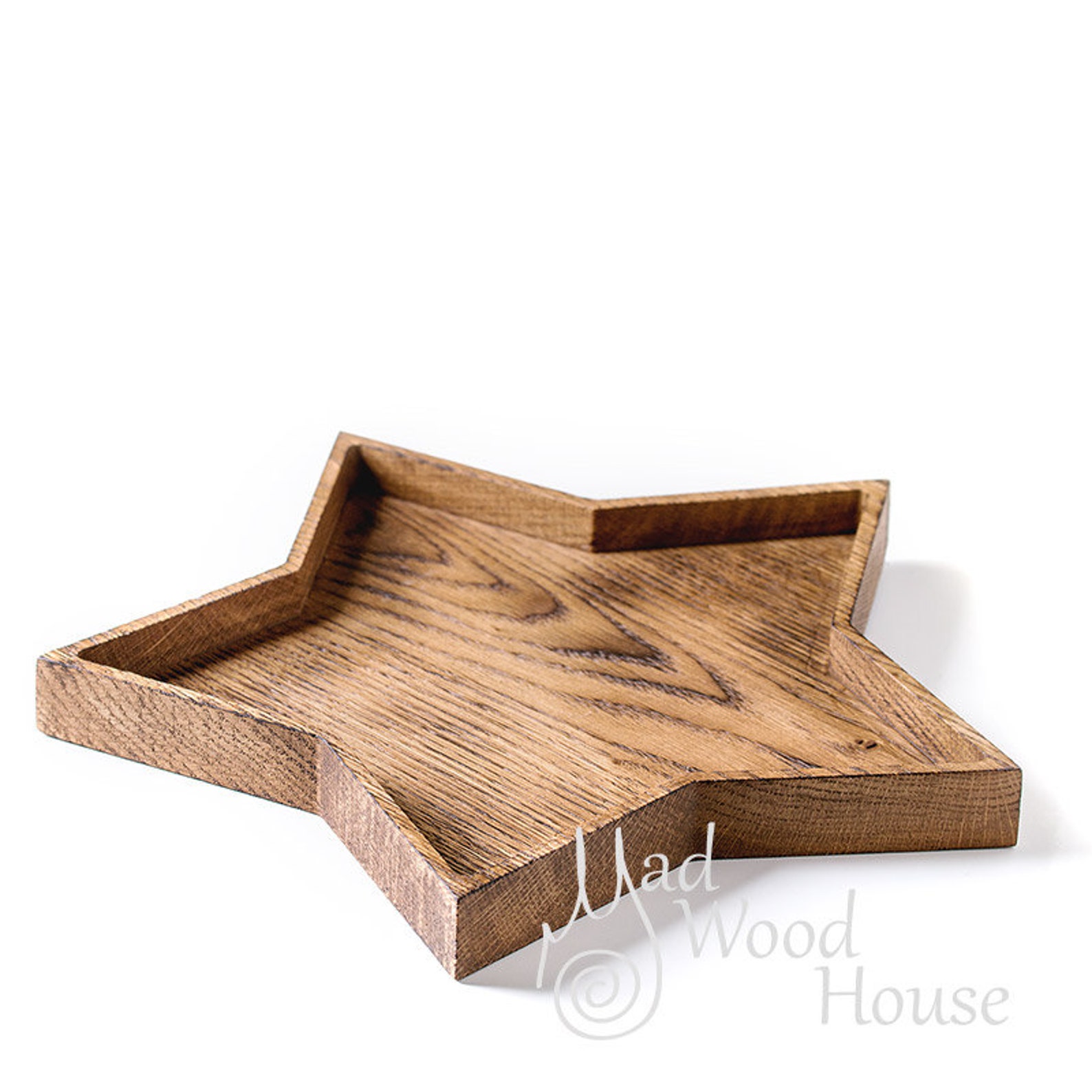 Handmade Christmas Star Shape Plate From Oak is the Best for Serving ...