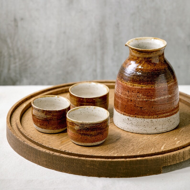Handmade Sake Set 4 Pieces Sake Set Japanese Small Sake Cups - Etsy
