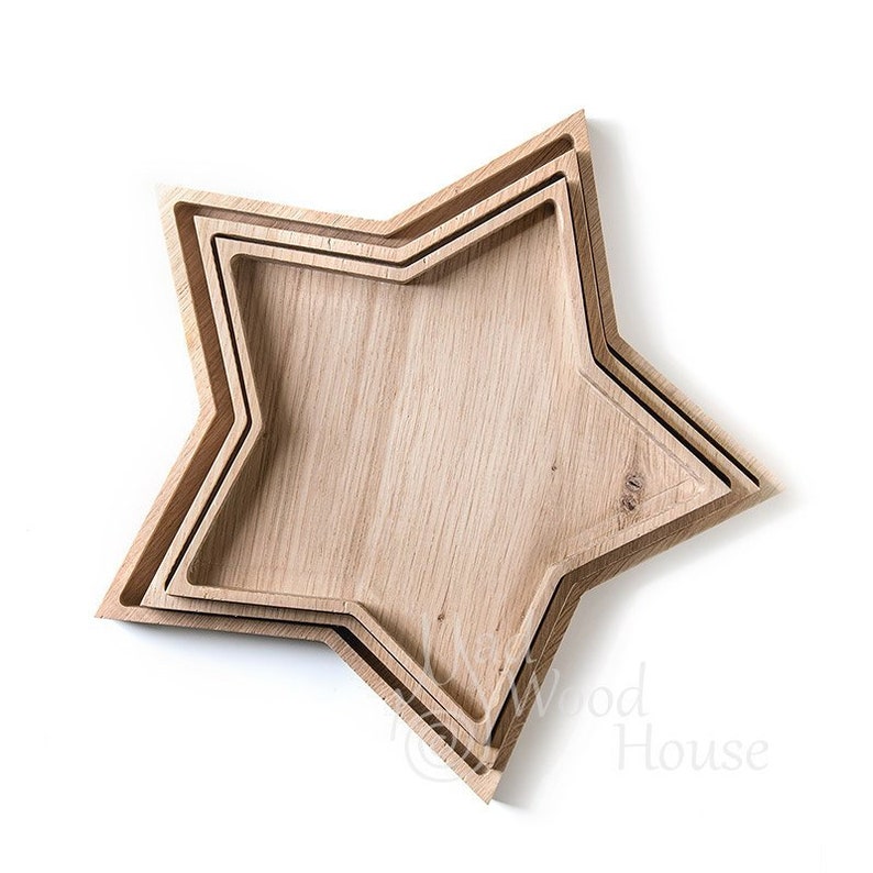 Handmade Christmas Star Shape Different Size Plates Set From - Etsy