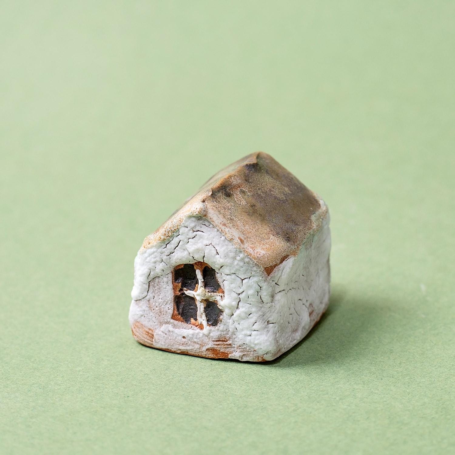 Handmade Ceramic Cottages Houses Set of 3, Miniature Dollhouse Pottery ...