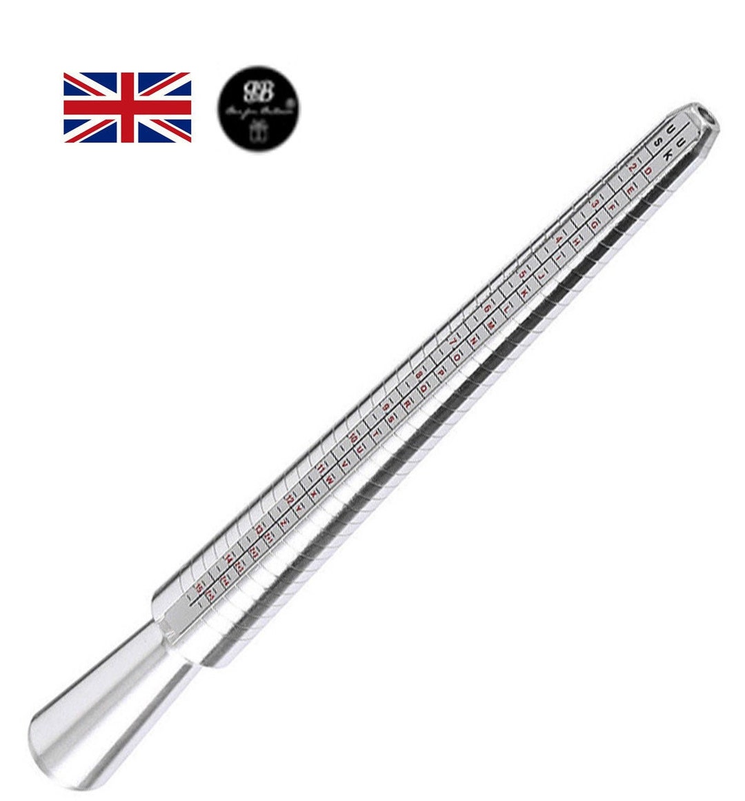 Metal Ring Size Mandrel: UK/US Measuring Tool - Etsy UK