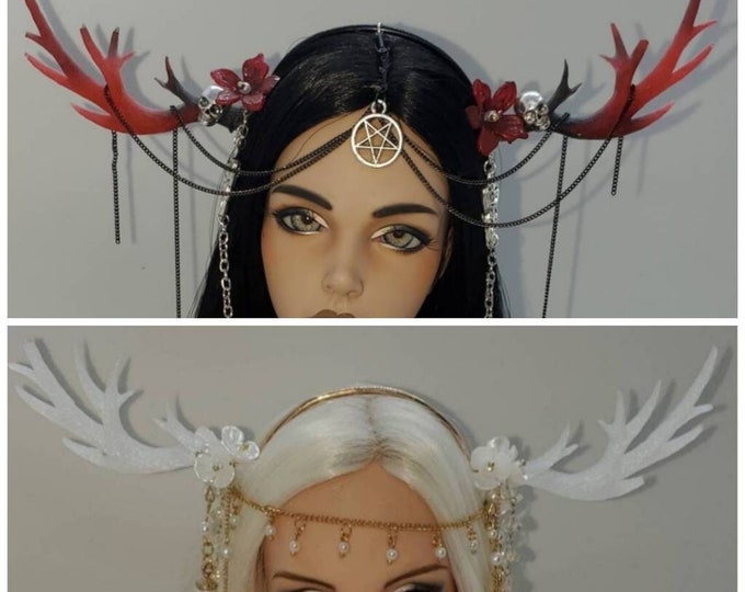 Custom BJD Fantasy " Forest Witch" Good and Evil, Inspired Headband ...