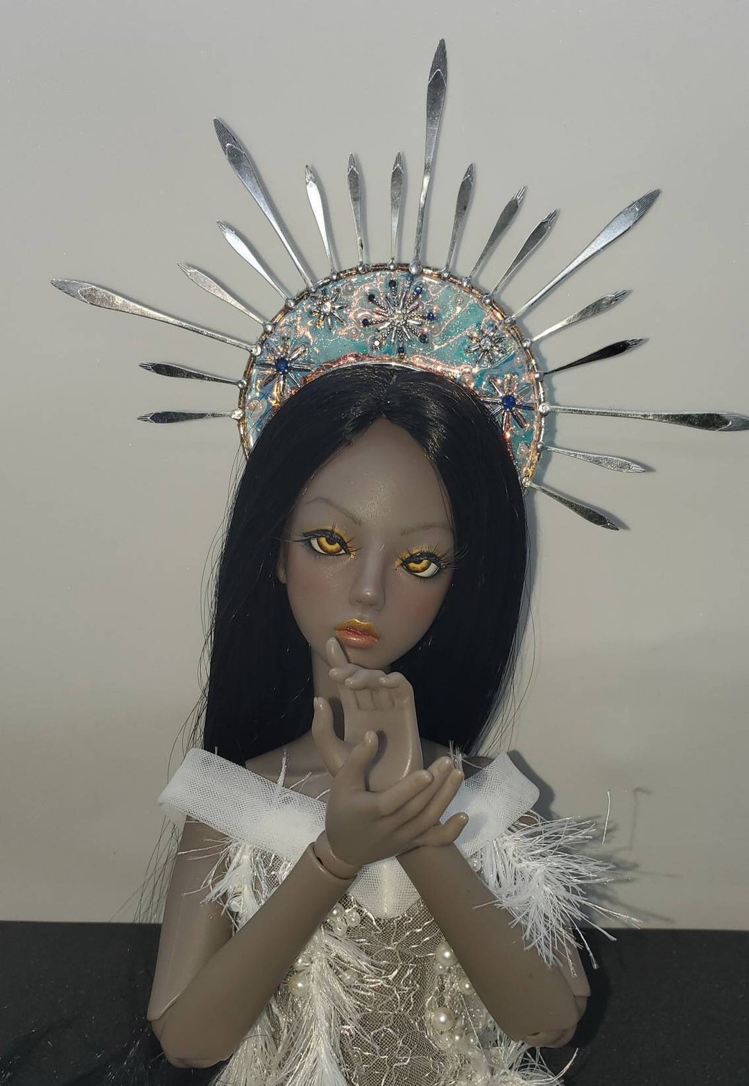 Fantasy BJD Goddess Angel Halo Crown for MSD 1/4 BJD Dolls Wigs Size 6 ...