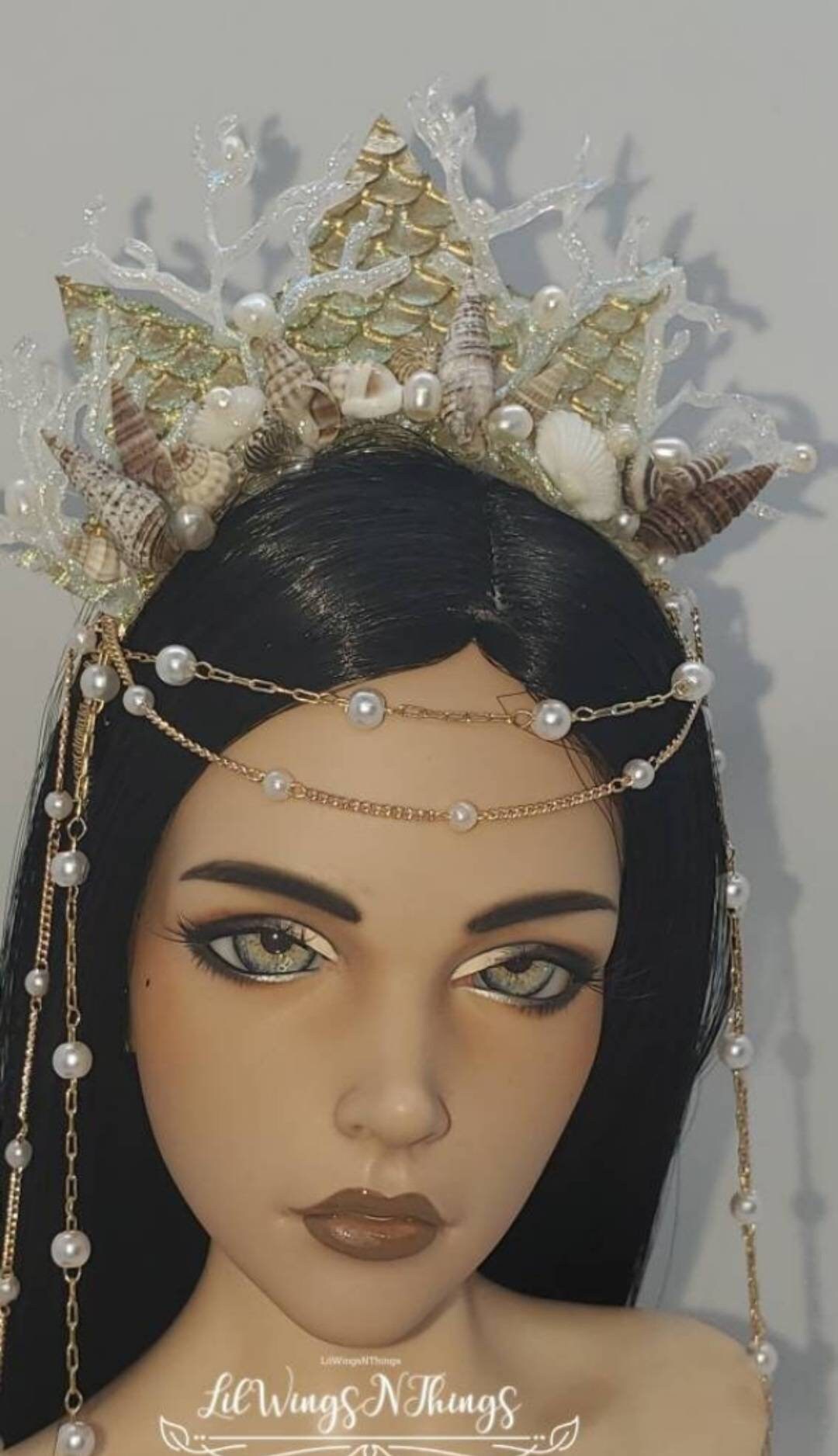 Fantasy BJD Mermaid Queen Crown / Headdress SD 1/3 Size Bjds - Etsy