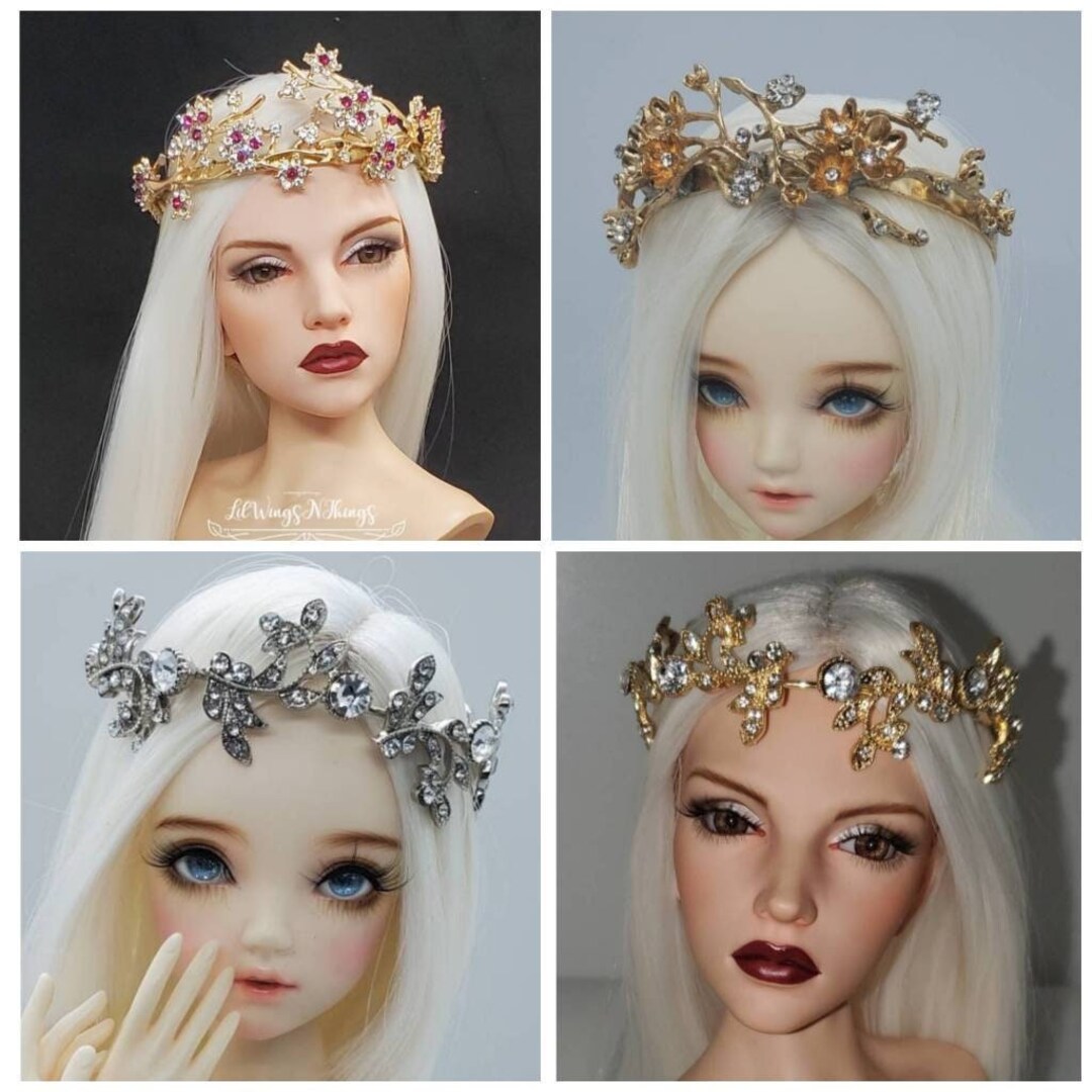 Custom BJD Fantasy Rhinestone Flower Crown / Tiara SD 1/3 Size Dolls - Etsy