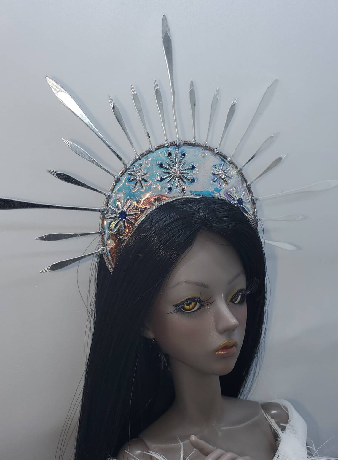 Fantasy BJD Goddess Angel Halo Crown for MSD 1/4 BJD Dolls Wigs Size 6 ...