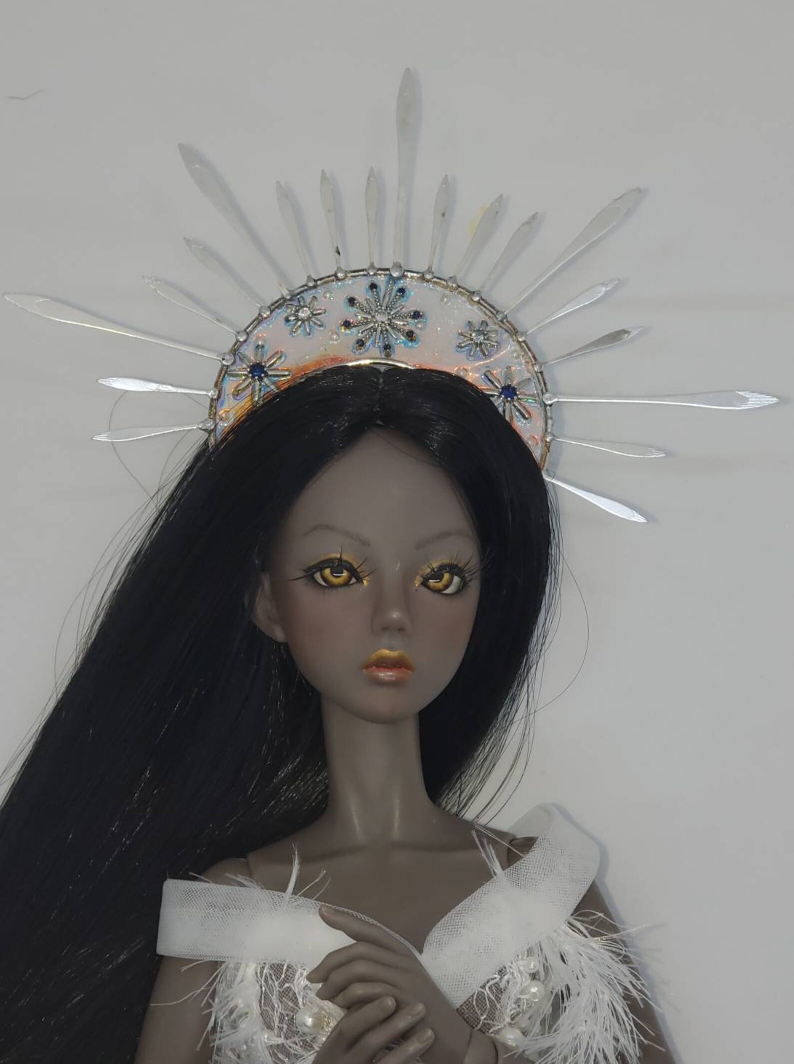 Fantasy BJD Goddess Angel Halo Crown for MSD 1/4 BJD Dolls Wigs Size 6 ...