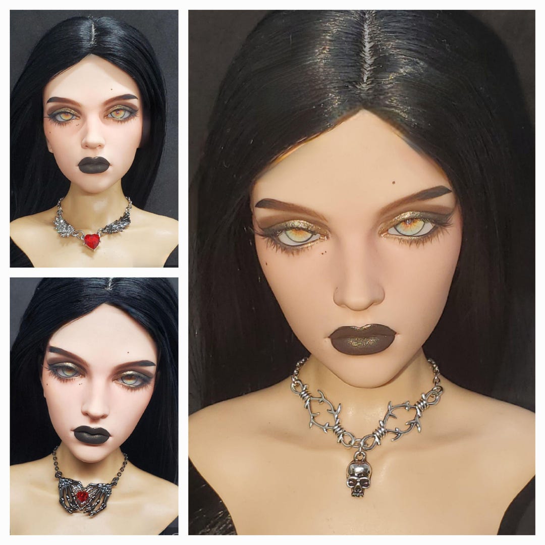Fashion Doll Jewelry Adjustable Gothic / Punk Necklaces BJD 1/4 MSD & 1 ...