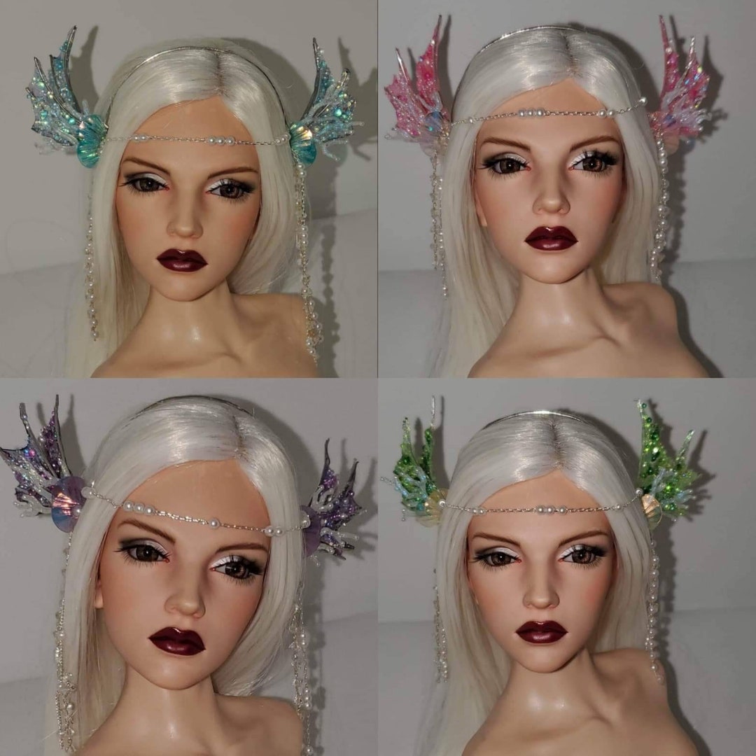 Fantasy BJD Double Fin Mermaid Crown / Headdress 1/3 Size Bjd's / Smart ...