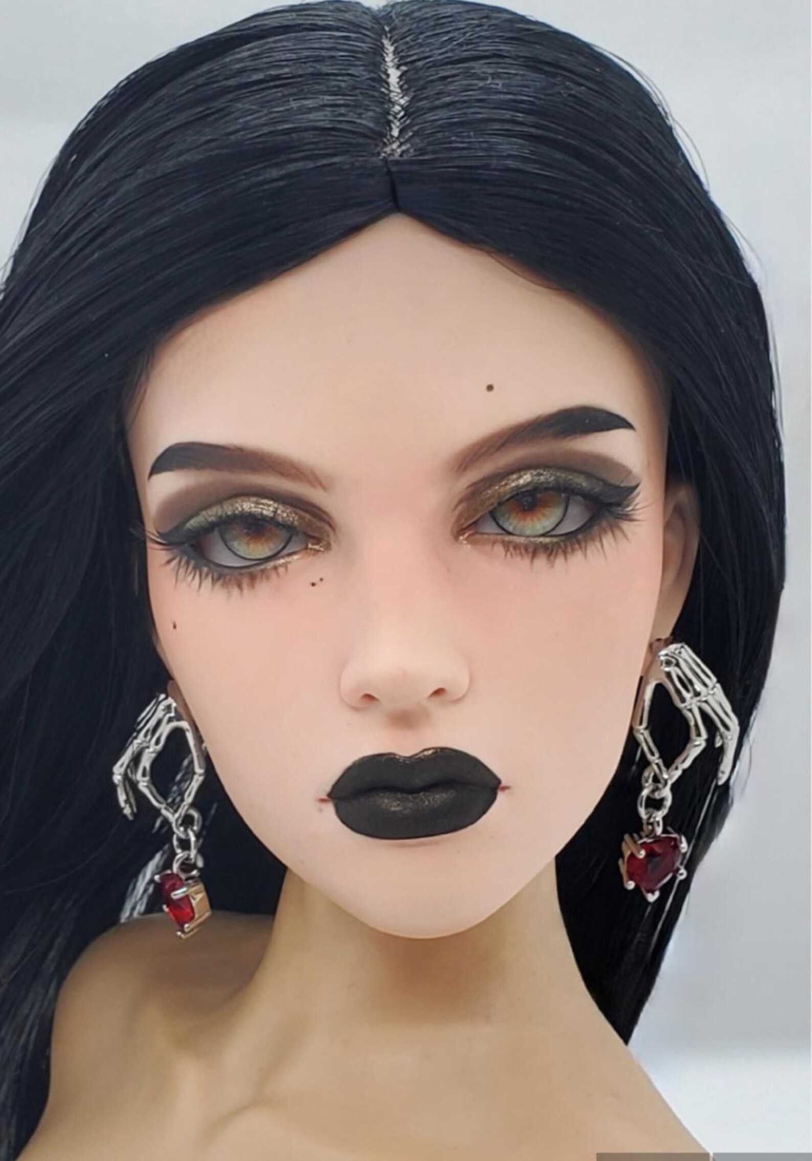 Fashion Doll Jewelry Gothic Skeleton Earrings 1/4 MSD & 1/3 SD BJD - Etsy