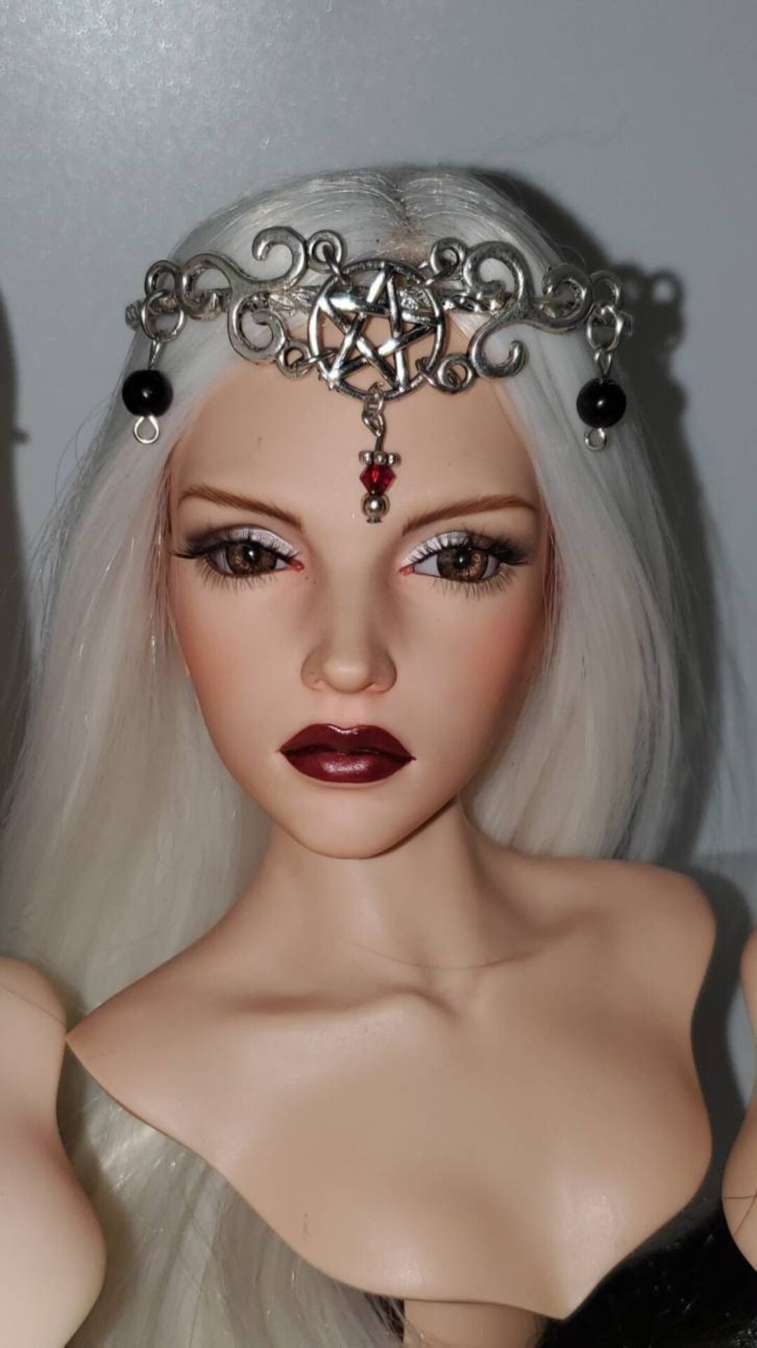 Goddess Inspired Pagan/ Gothic Headband 1/4 MSD to 1/3 SD Size Bjds - Etsy