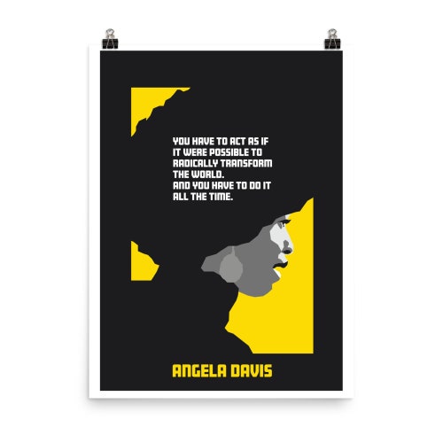 ANGELA DAVIS Quote Poster Fine Art Print | Etsy