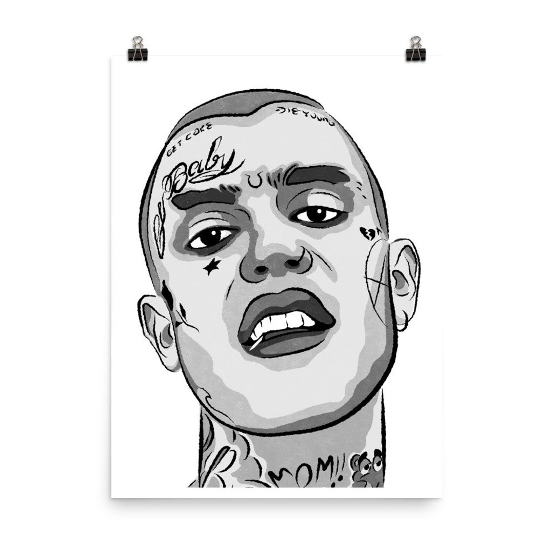 Lil Peep Portrait Fine Art Poster Print - Etsy