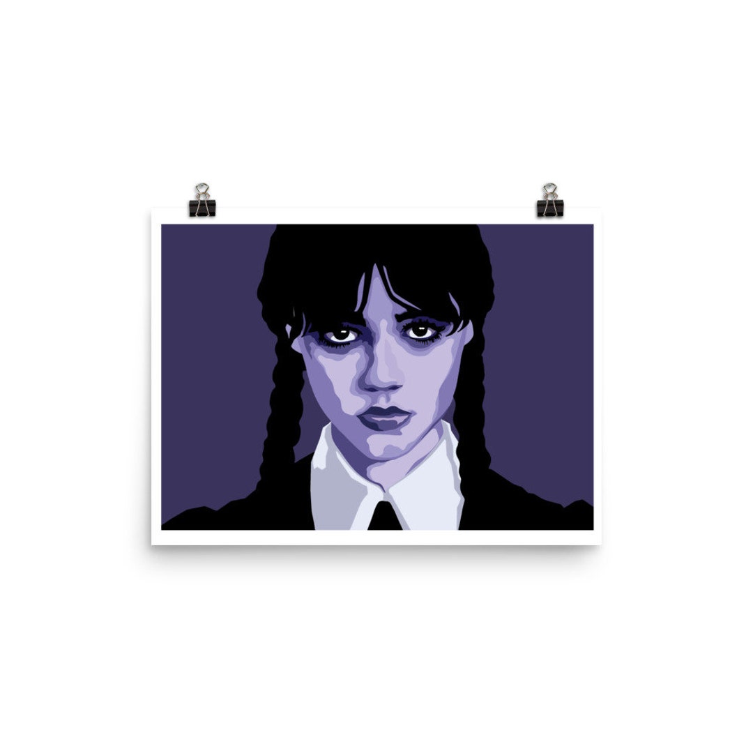 Wednesday Addams Fine Art Poster Print (purple Version) - Etsy