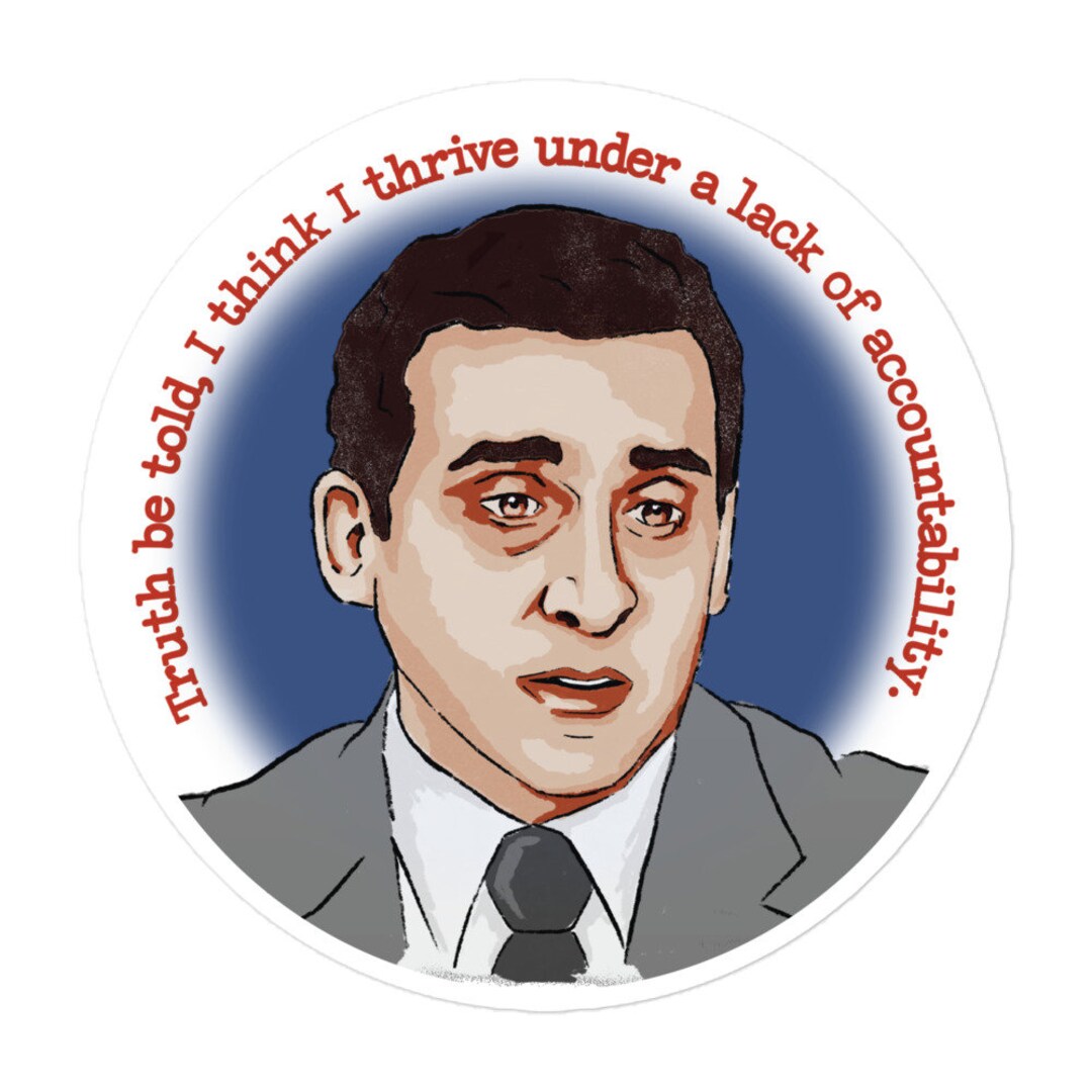 Michael Scott the Office "lack of Accountability" Vinyl Sticker - Etsy