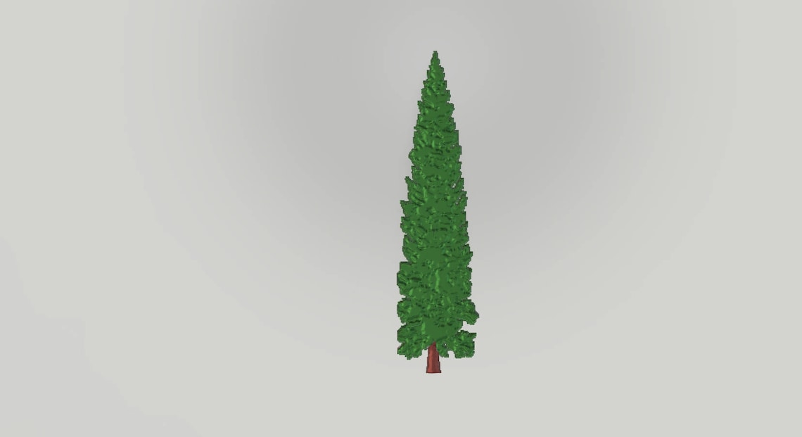 Set of 6 PINE TREES, Separate Stl Files for CNC Carving or 3D Printing ...