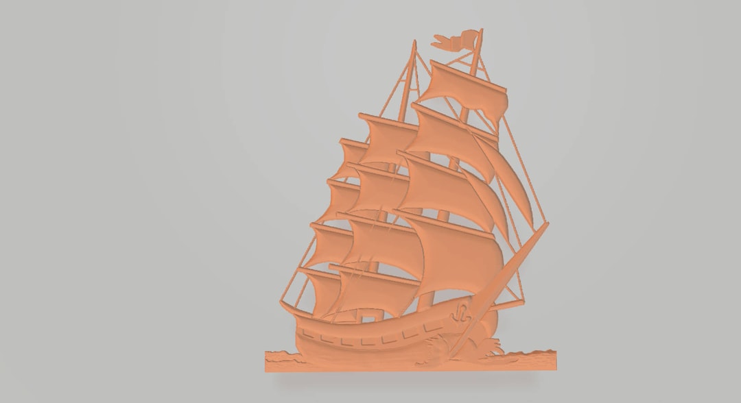 Tall Ship 2, Stl File for CNC Carving or 3D Printing - Etsy