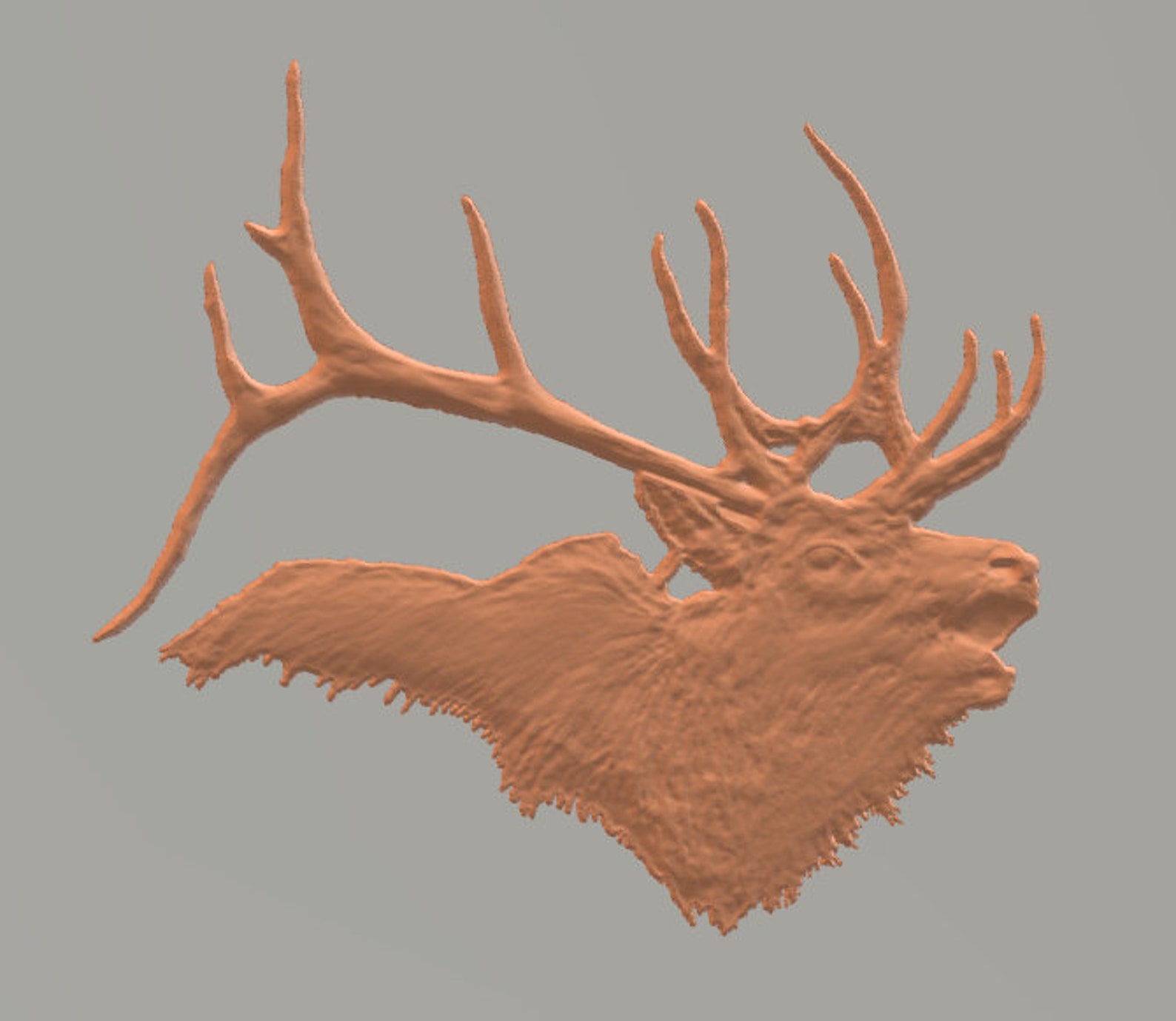 Elk Bust Stl File for CNC Carving or 3D Printing - Etsy