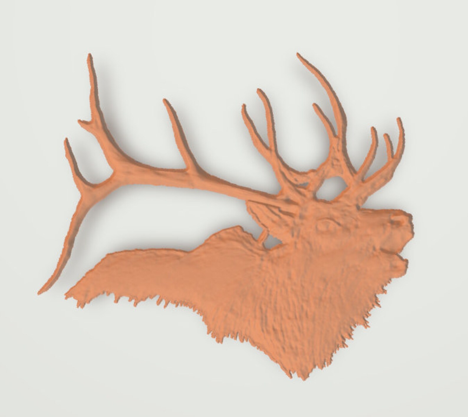 Elk Bust Stl File for CNC Carving or 3D Printing - Etsy