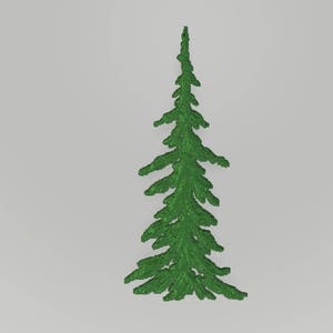 Set of 6 PINE TREES, Separate Stl Files for CNC Carving or 3D Printing ...