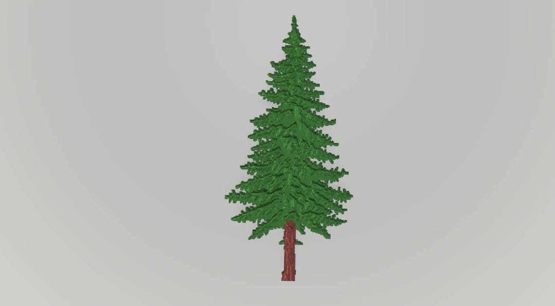 Set Of 6 Pine Trees Separate Stl Files For Cnc Carving Or 3d Printing