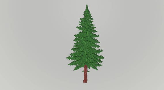 Set of 6 PINE TREES Separate Stl Files for CNC Carving or 3D | Etsy
