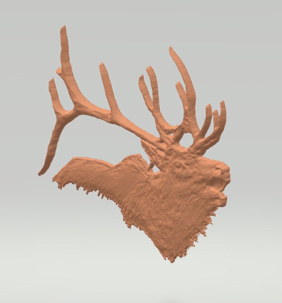 Elk Bust Stl File for CNC Carving or 3D Printing | Etsy