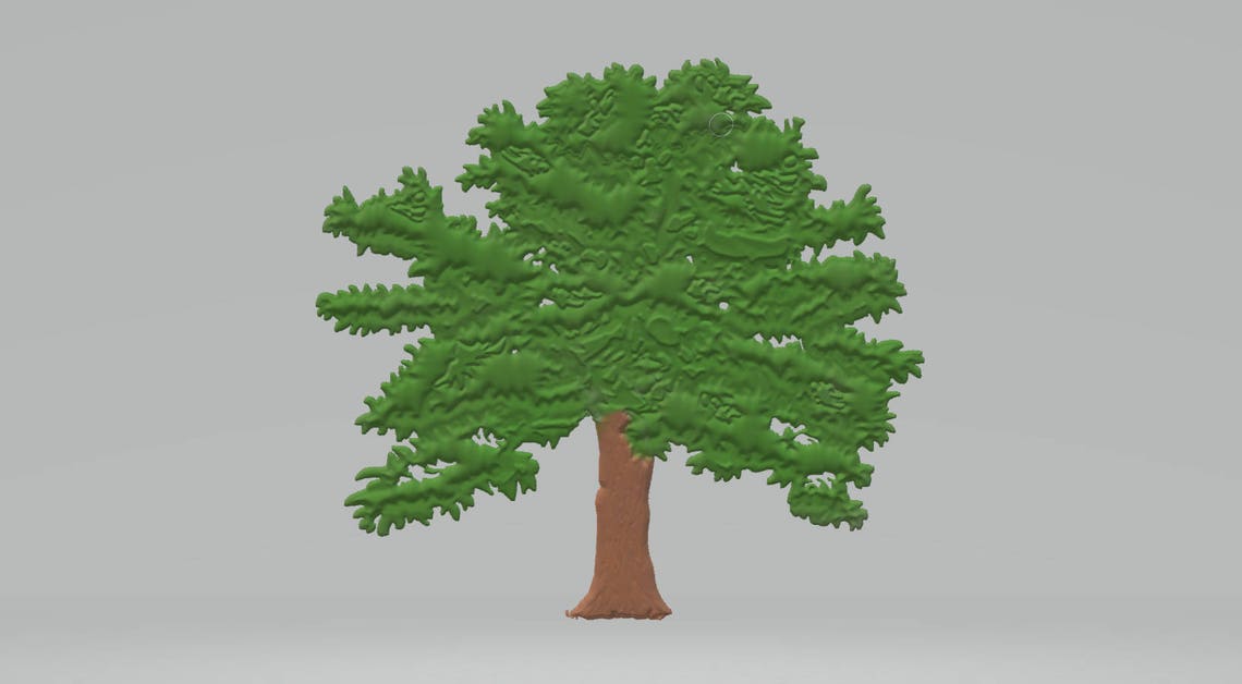 OAK TREE, Stl File for CNC Carving or 3D Printing - Etsy