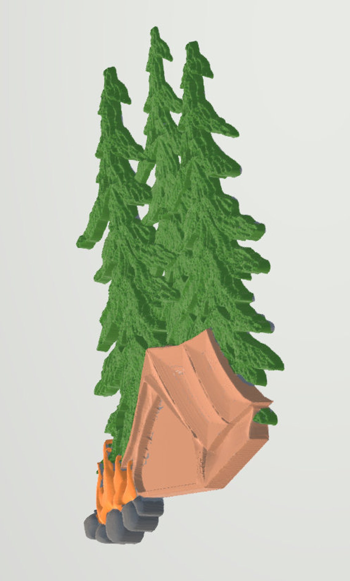 Tent Camping Scene Stl File for CNC Carving or 3D Printing - Etsy Norway