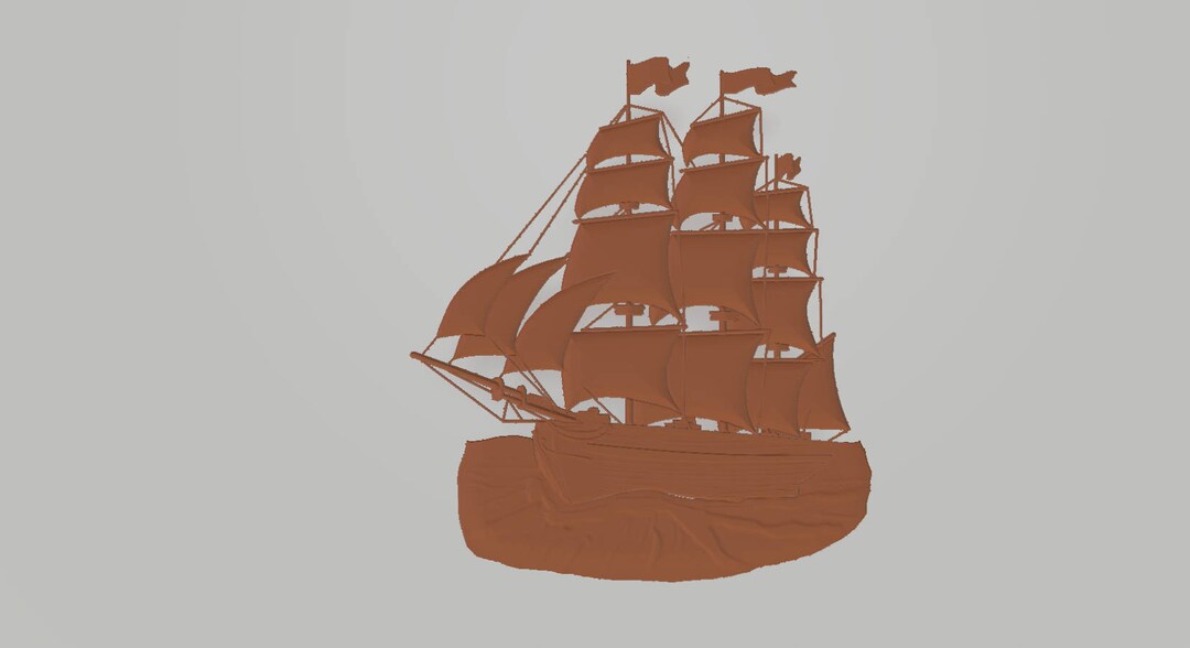 TALL SHIP, Stl File for CNC Carving or 3D Printing - Etsy