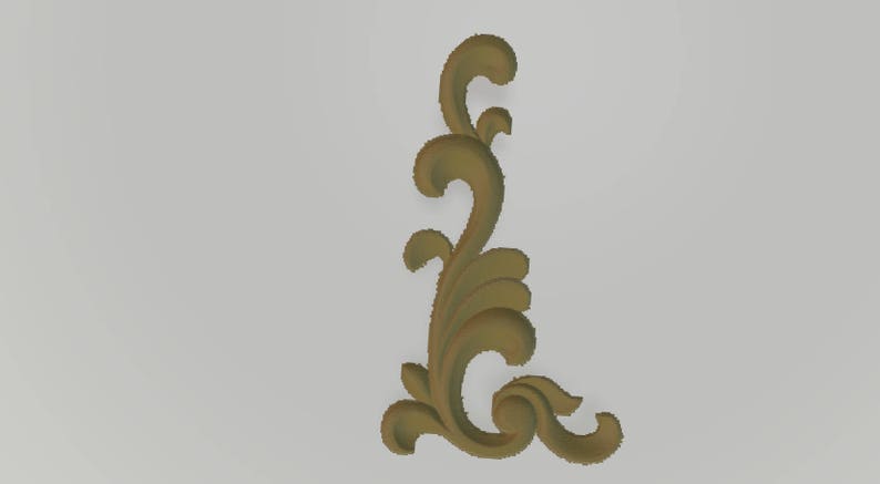 Set of 3 Ornate Corner Scrolls, Stl Files for CNC Carving or 3D ...