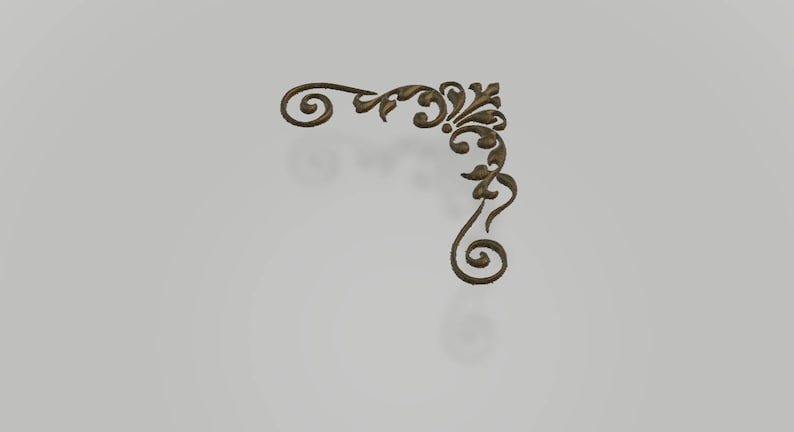 Set of 3 Ornate Corner Scrolls, Stl Files for CNC Carving or 3D ...