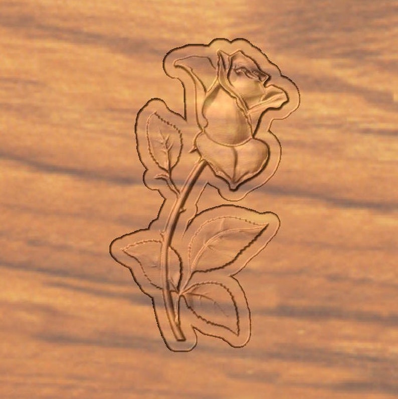 SOLITARE ROSE, Stl File for CNC Carving or 3D Printing - Etsy