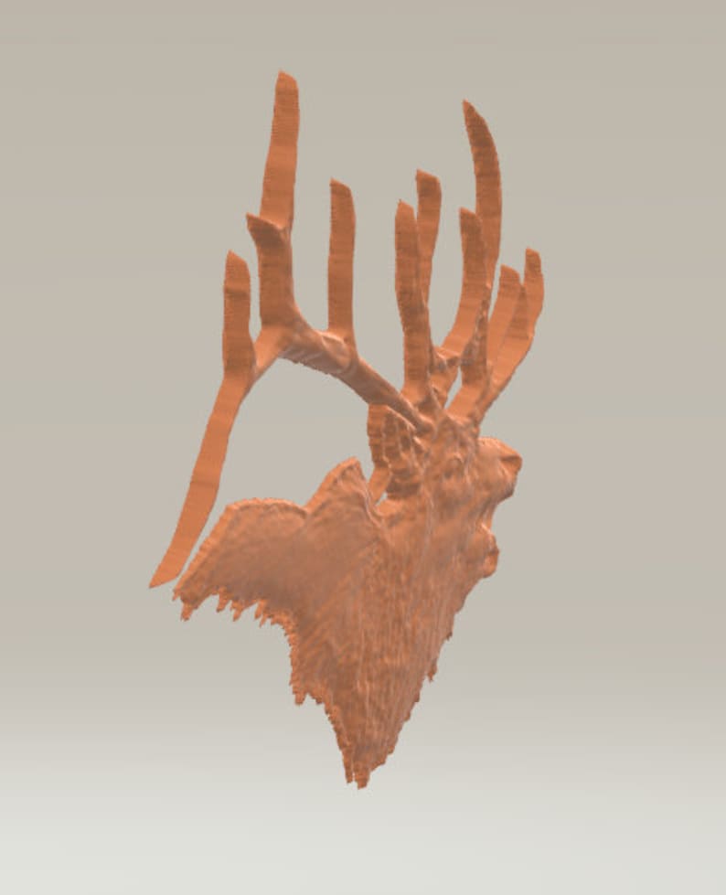 Elk Bust Stl File for CNC Carving or 3D Printing - Etsy