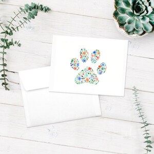 Pawprint Notecards - FREE SHIPPING | Blank Note Cards | 10-pack ...