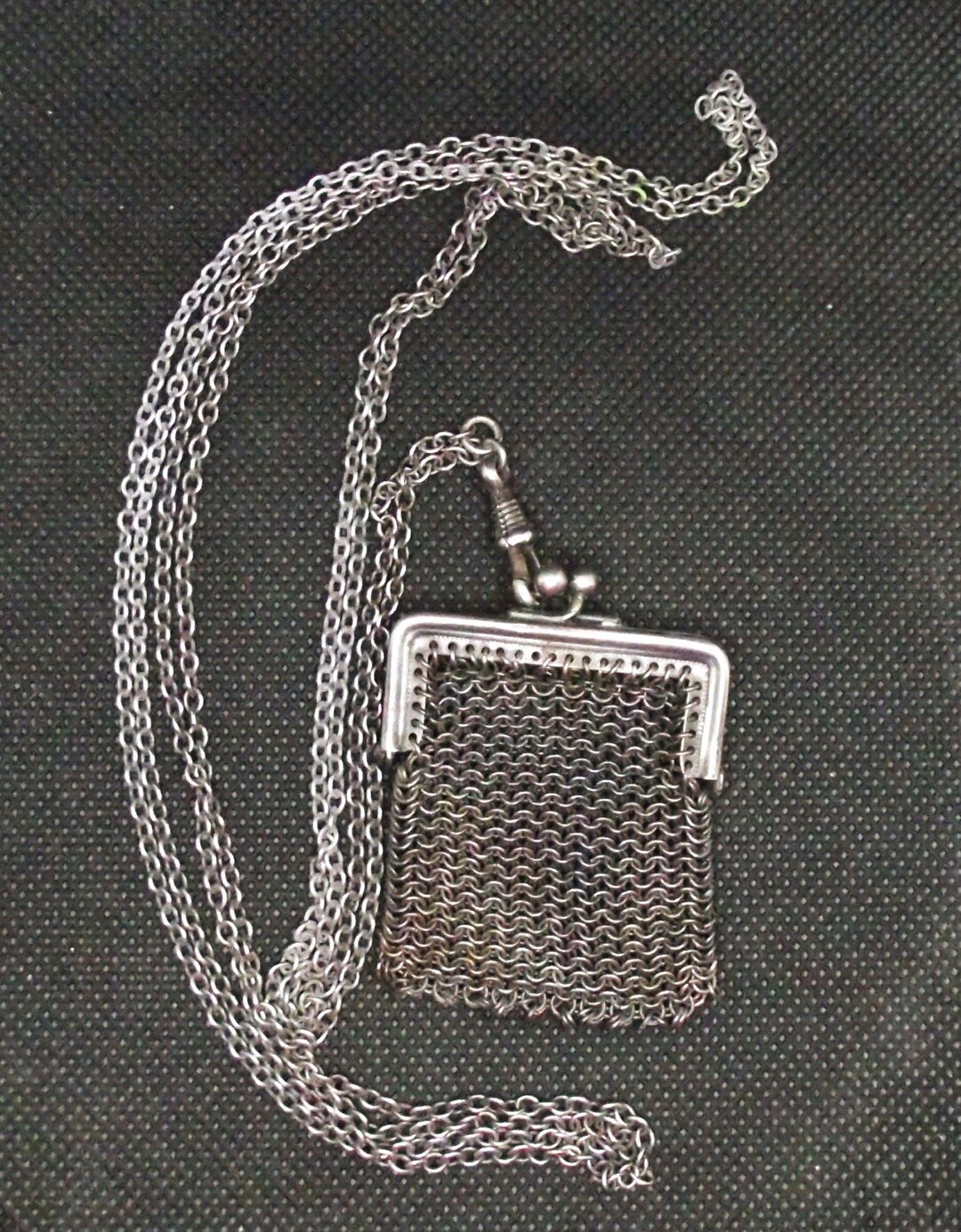 Antique Vintage Victorian Silver Mesh Coin Purse With Chain - Etsy