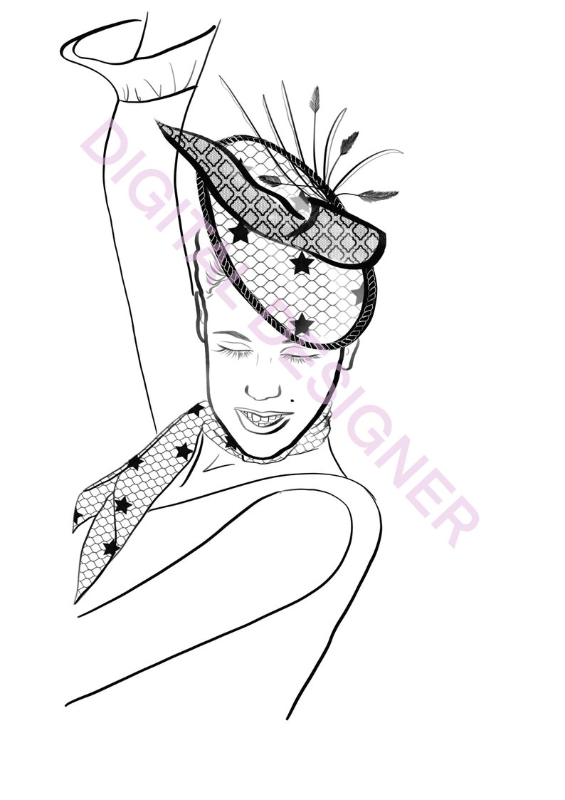 Downloadable PDF, Illustration, Drawings to Paint for Adults - Etsy