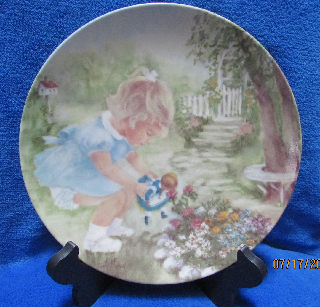 Vintage Porcelain Collector Plate: "stop and Smell the Roses" by Rusty ...
