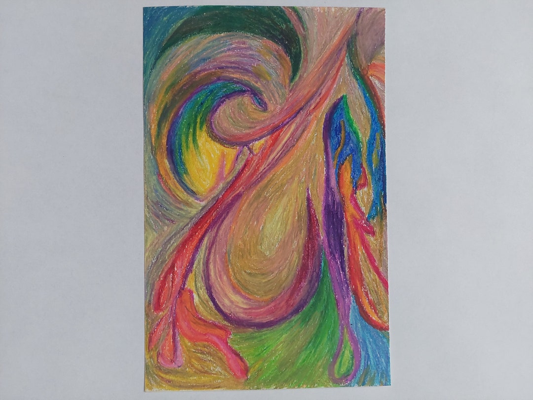 Fill the Gaps, Original One of a Kind Oil Pastel Painting - Etsy