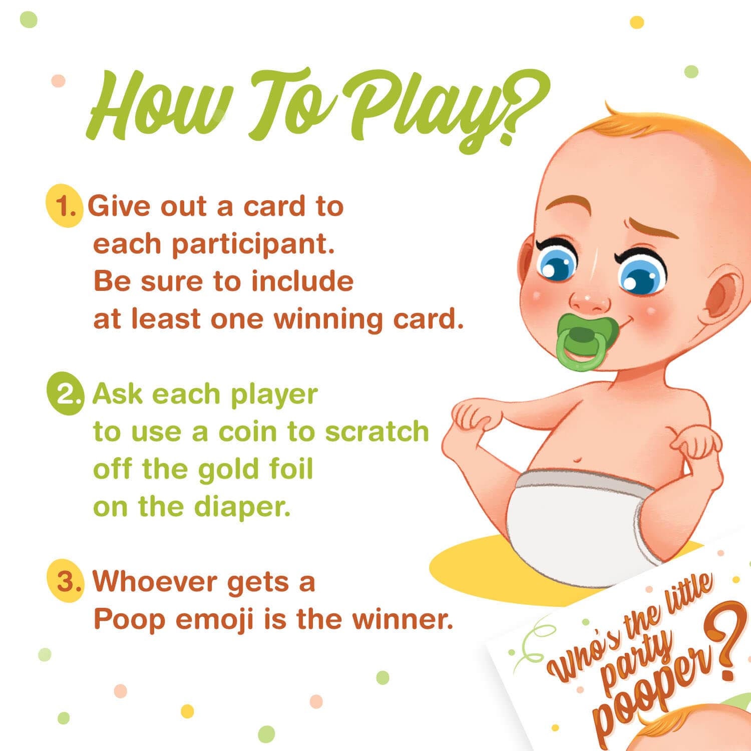 Funny Baby Shower Scratch off Game Diaper Raffle Tickets - Etsy