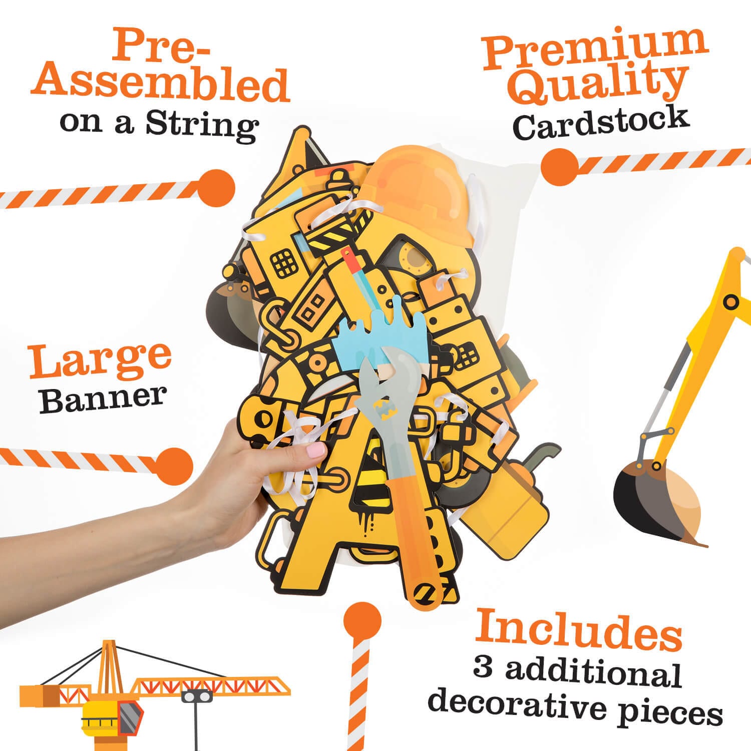 Construction Birthday Party Supplies Banner Premium - Etsy