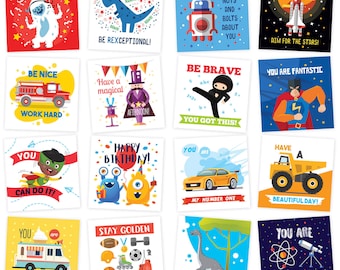 Lunch Box Notes for Kids 60 Cute Inspirational and - Etsy