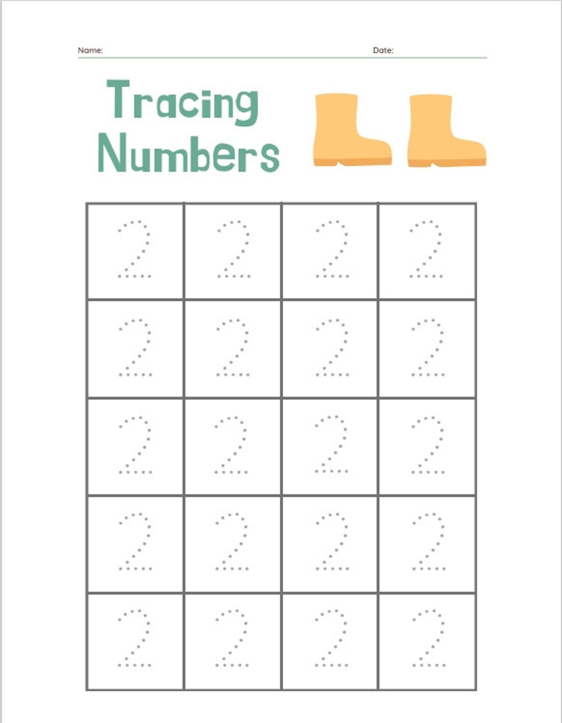 Numbers Tracing Printables 0 to 9, Pre-k & Kindergarten Handwriting ...