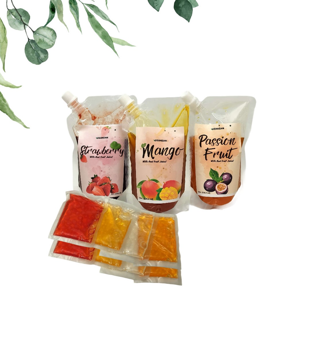 Popping Bursting Boba Kit 8 Servings With Juice Syrup 100% - Etsy